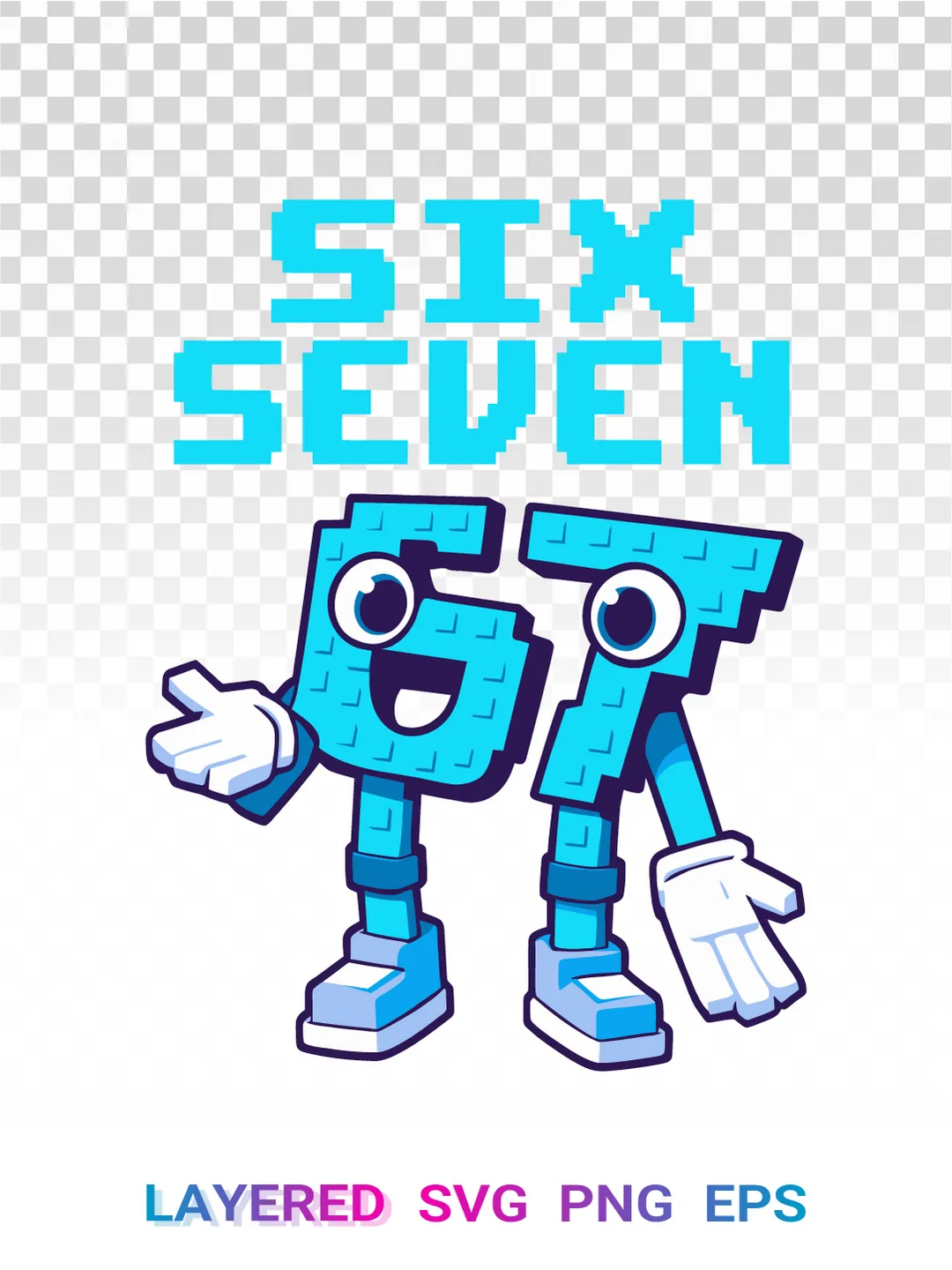 Six Seven 67 Meme SVG Italian Brainrot PNG Funny Kids Gamer Clipart Six Seven 67 Meme SVG Italian Brainrot PNG Funny Kids Gamer Clipart