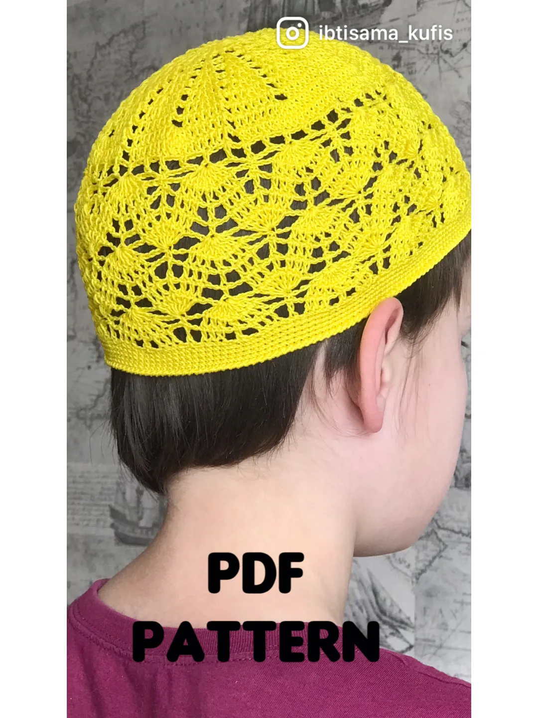 Cotton lightweight kufi hat PDF pattern