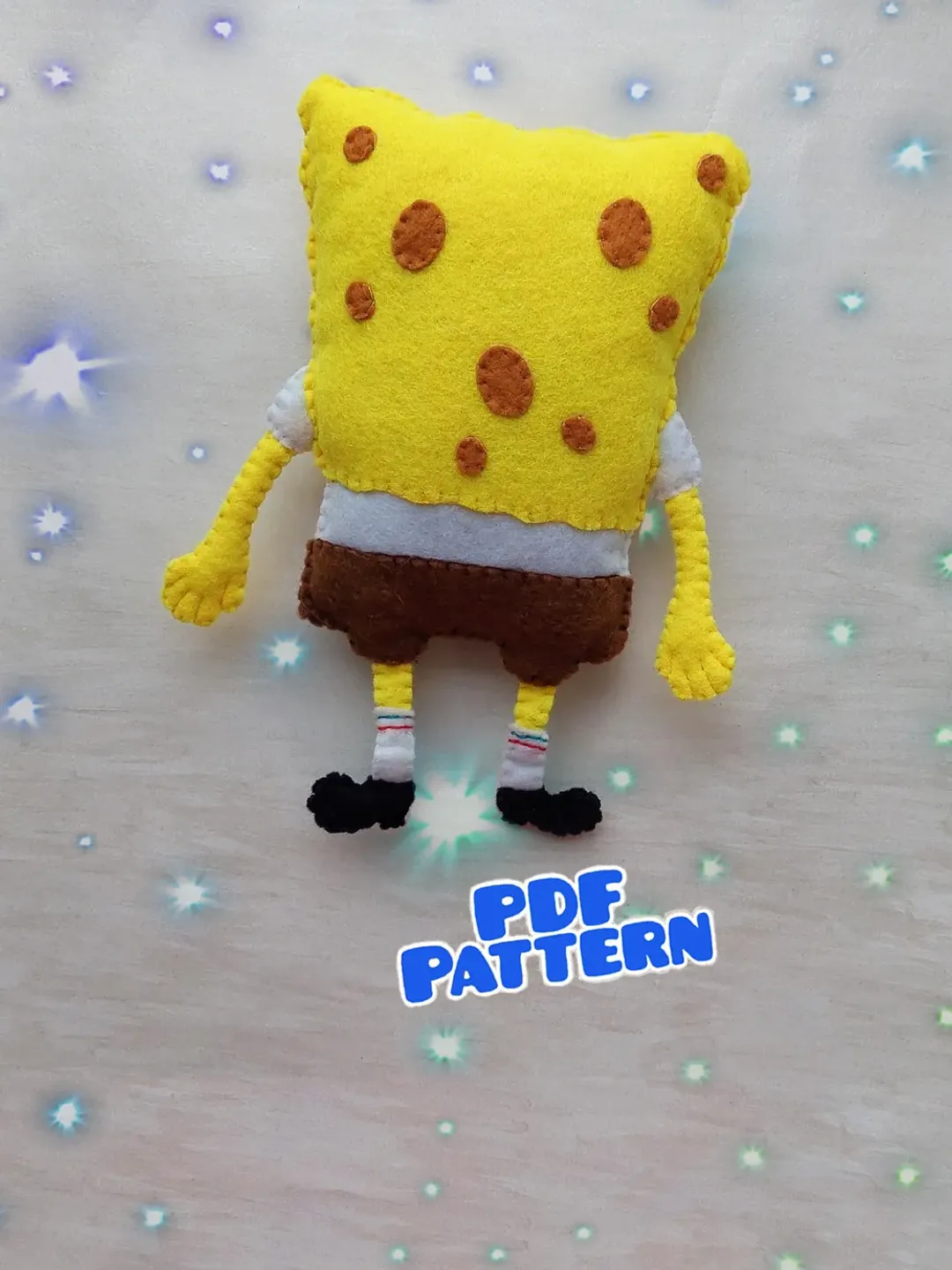Felt Sponge bob pattern Felt ornaments Sponge bob Felt pattern
