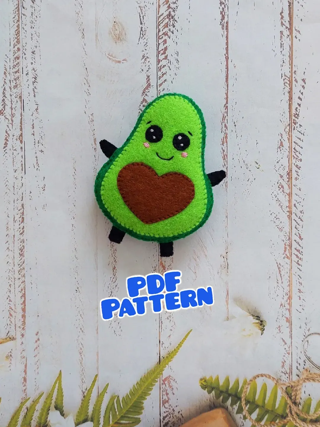 Avocado Felt pattern Avocado ornament felt food pattern