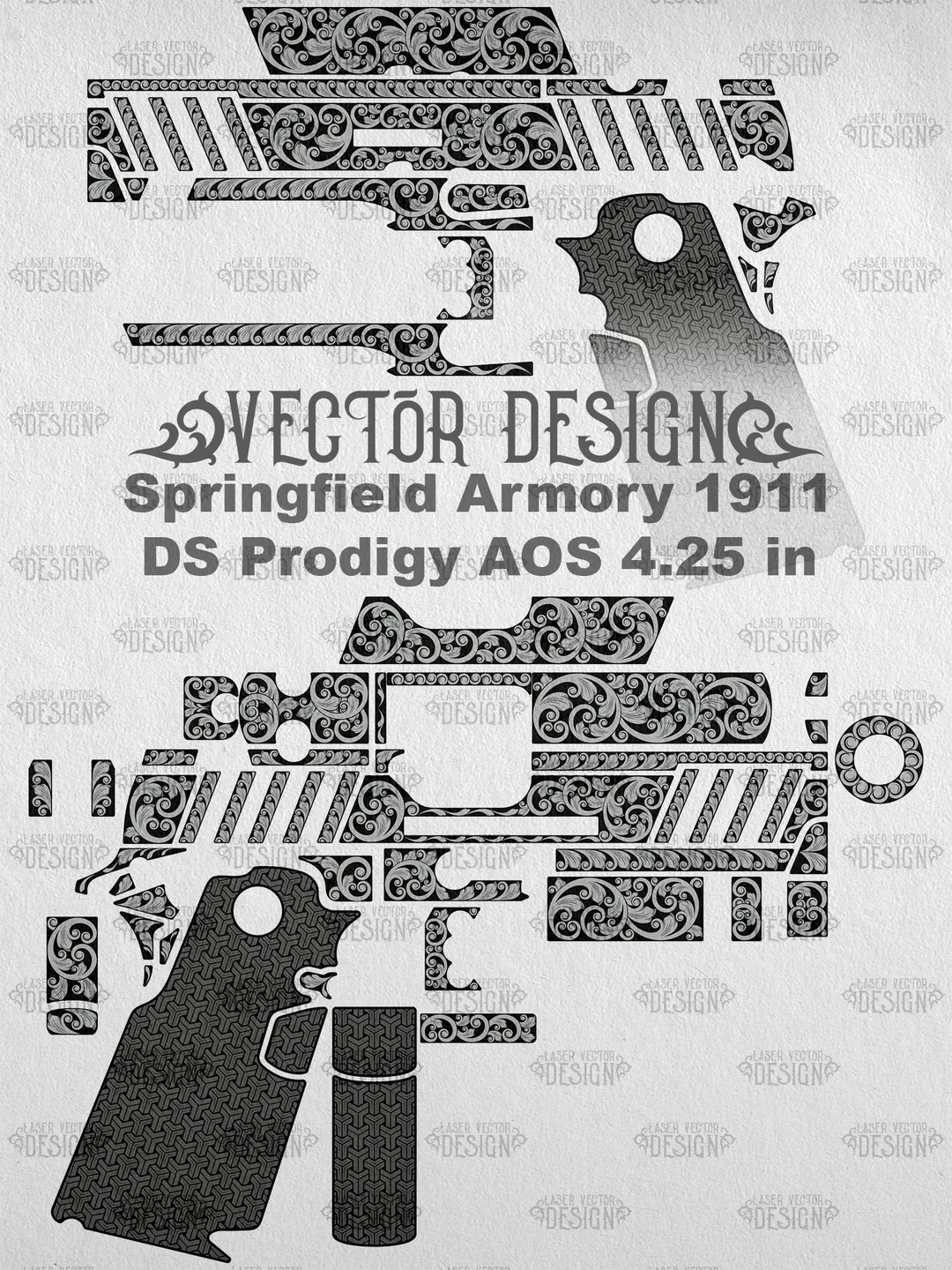 VECTOR DESIGN Springfield Armory 1911 DS Prodigy AOS 4.25 in Scrollwork