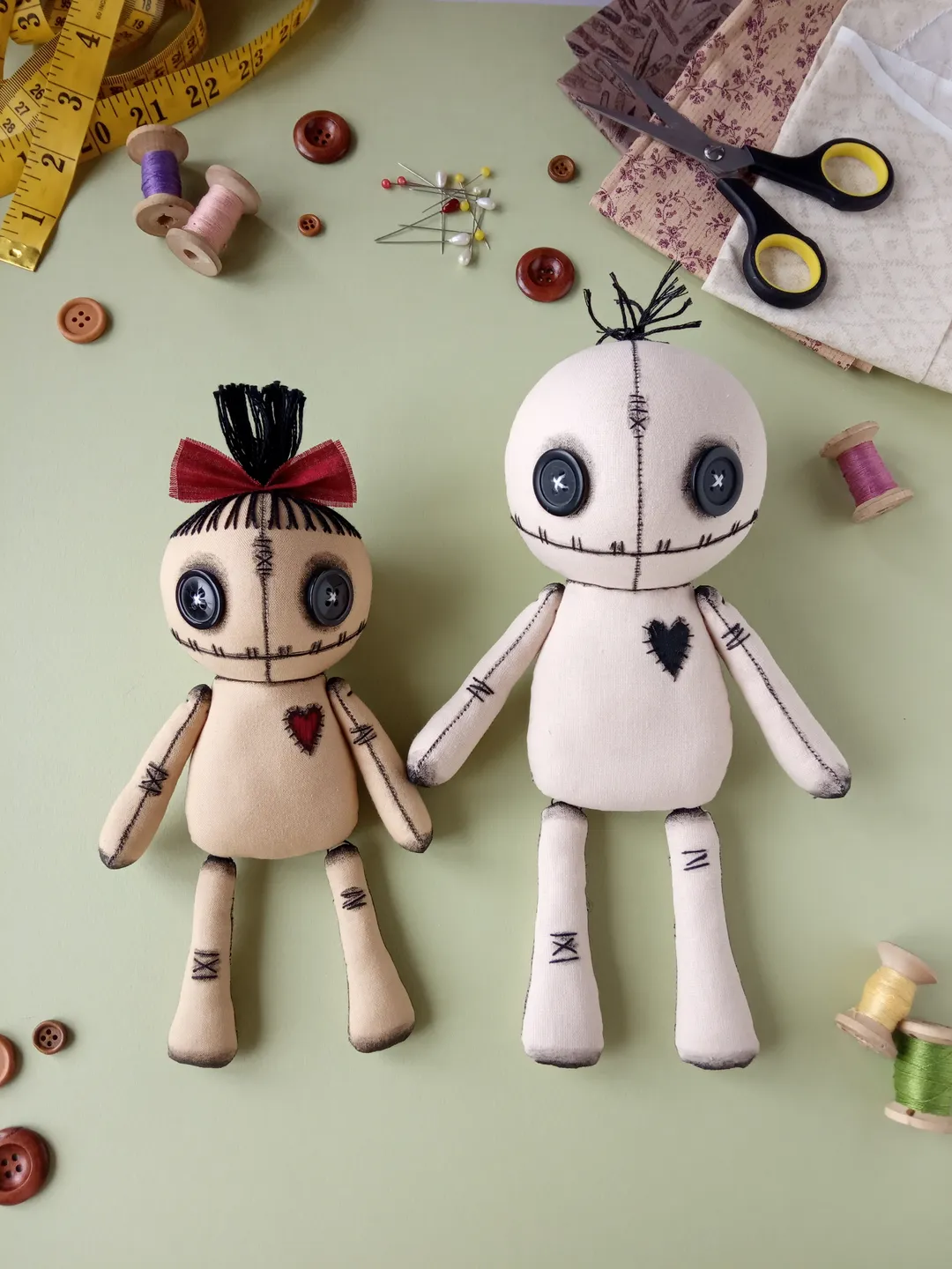 Doll With Button Eyes Pattern PDF (2 sizes)