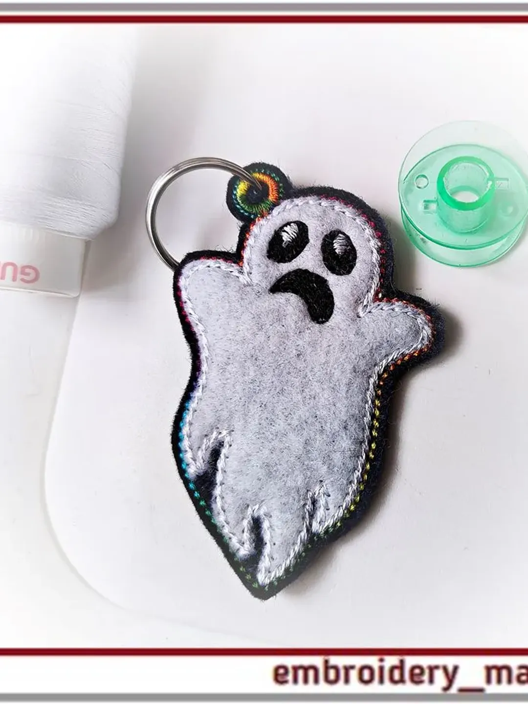 Halloween In The Hoop Key Fobs Machine Embroidery Design ITH