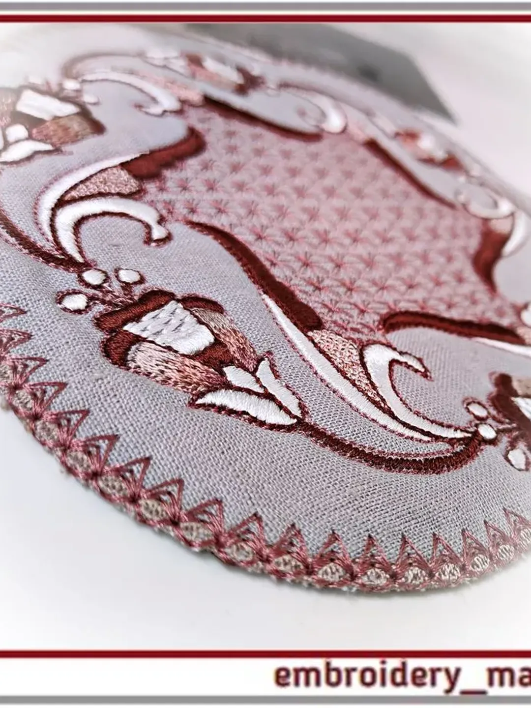 In the hoop embroidery design stand mug rug, plates, lunchmat