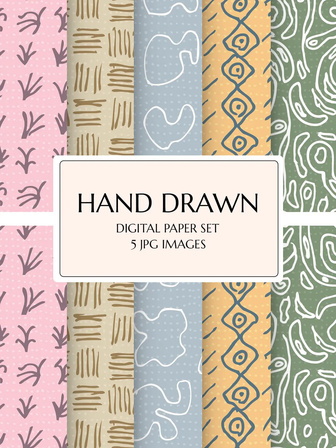 Hand Drawn Picture Frame Clipart, Scalloped Borders, Digital Frames SVG ...