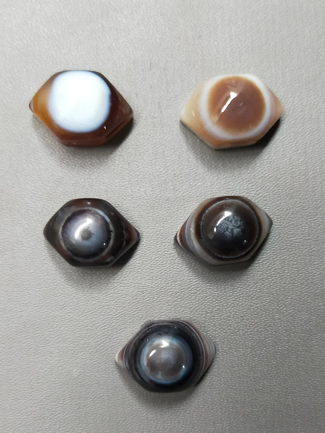 Natural Black Banded Agate Eyes Cabochon: Handmade Gemstone