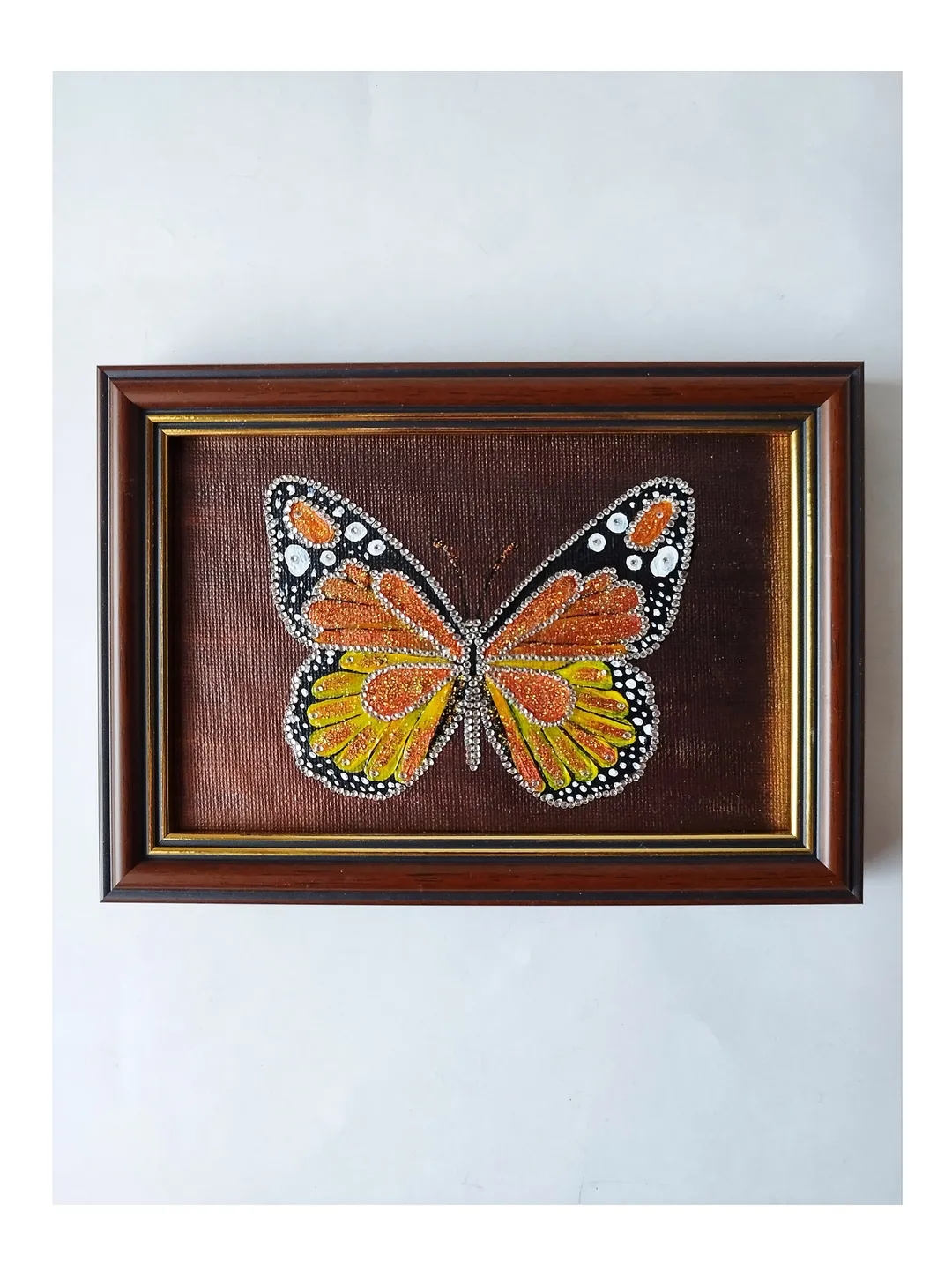 Monarch Butterfly Painting: Acrylic Insect Art Small - Shop Now!