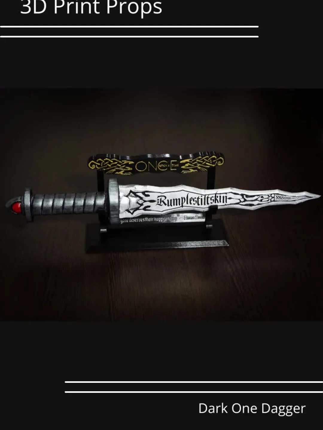 Dark One Dagger | Customizable Name | Personalised | Rumpelstiltskin ...