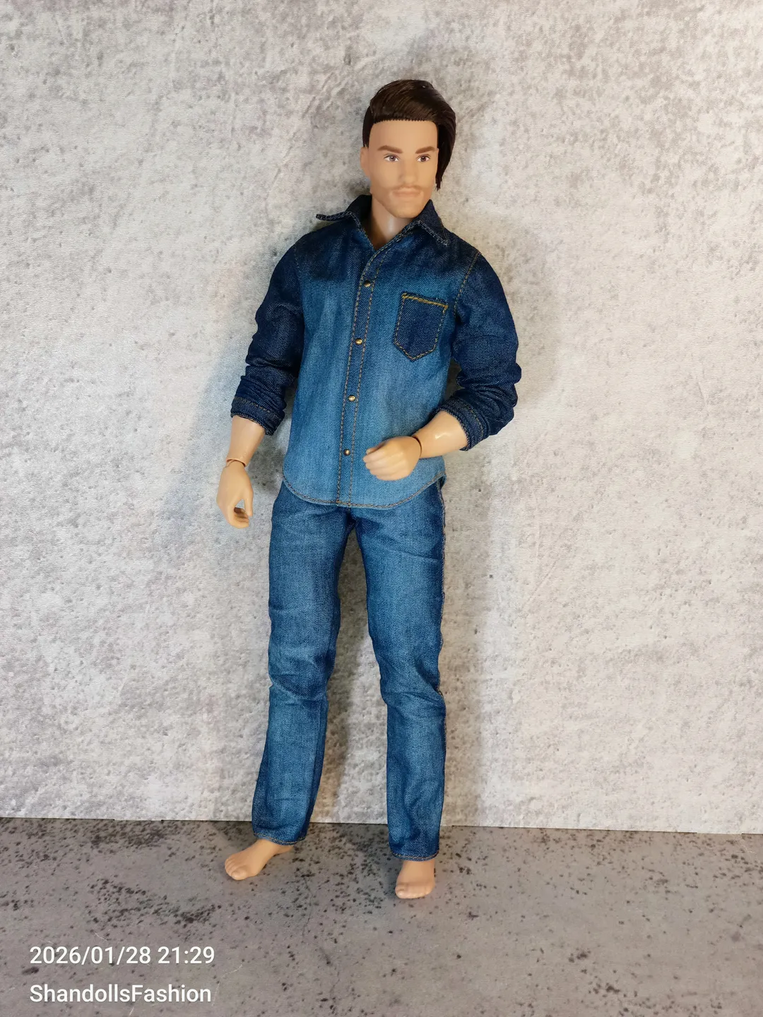 Midnight Denim Casual Set for Athletic Ken Doll