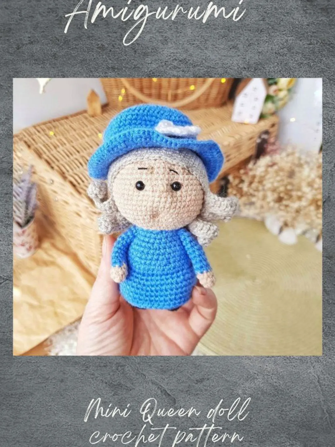Amigurumi Queen Elizabeth doll crochet pattern PDF. Amigurumi miniature ...