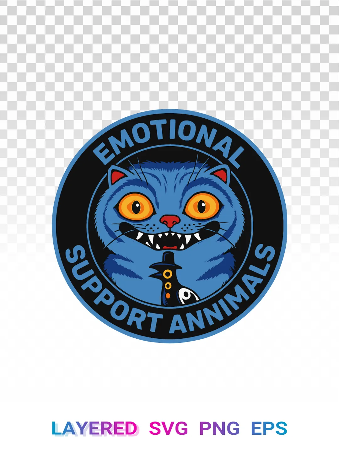 Huntrix Blue Cat SVG, K-Pop Demon Hunters PNG