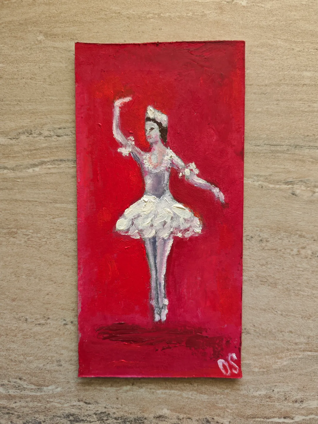 Ballerina Original Painting Ballet Dancer Original Art Ballerina Red ...