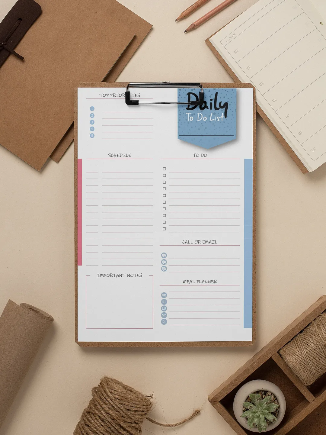 Daily To Do List Editable Printable Template, Daily Planner, To Do List ...