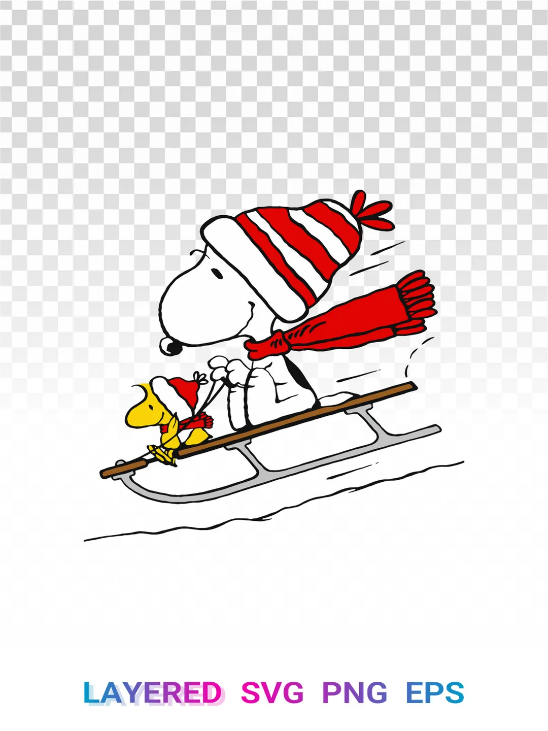 The cutest Snoopy and Woodstock sledding scene for festive DIY family ...