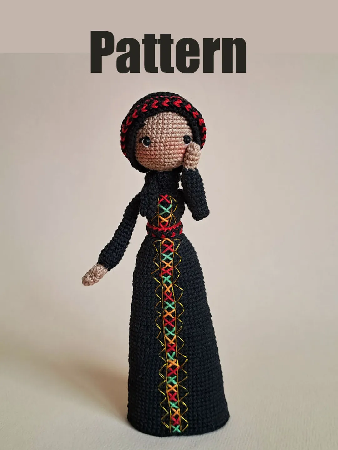 Pattern Crochet Doll in Hijab, Islamic Crochet Doll, Pattern Muslim Girl