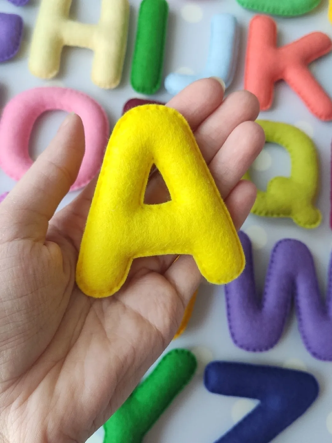Felt Alphabet Letters with magnets inside, Soft English Alphabet for ...