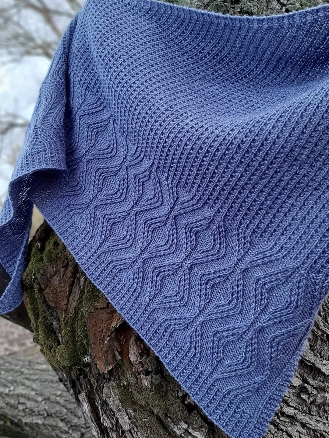 Cosy Asymmetrical Shawl Knitting Pattern Knit textured shawl to your ...
