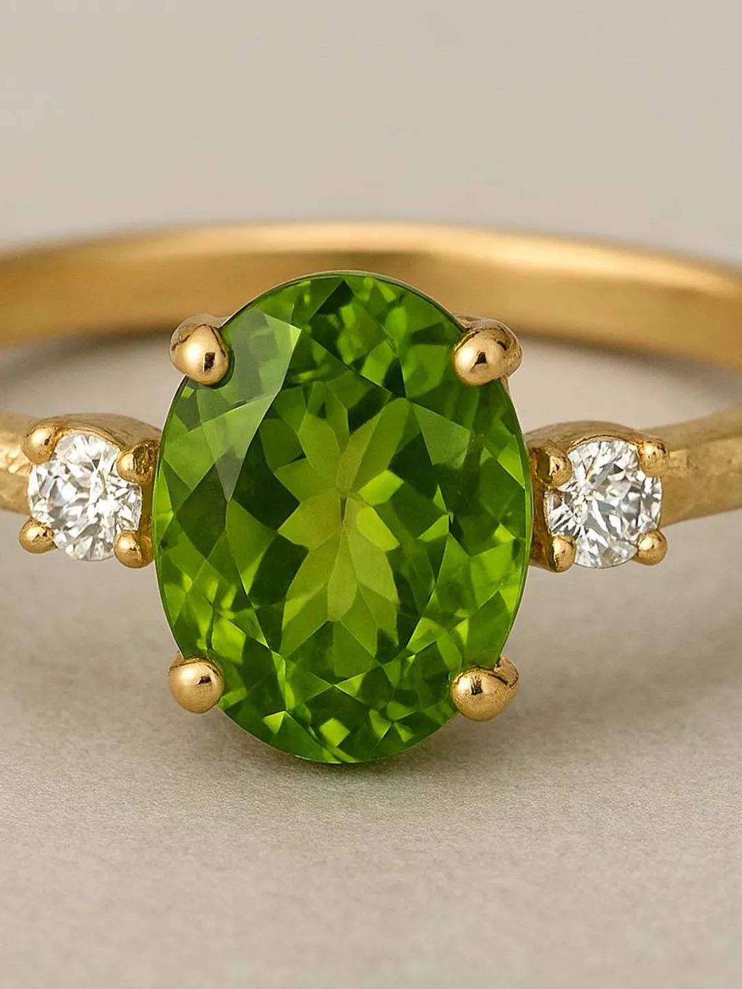Handmade Marquise Peridot Ring, 925 Sterling Silver Women's Snake Eyes ...