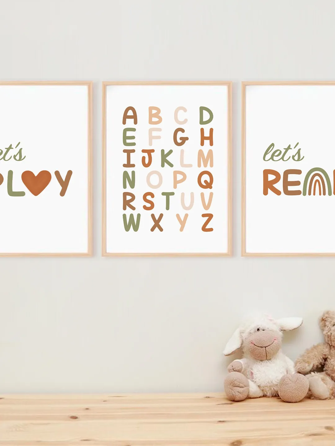 Boho Alphabet Playroom Wall Decor Play Read Motivational Sign Printable ...
