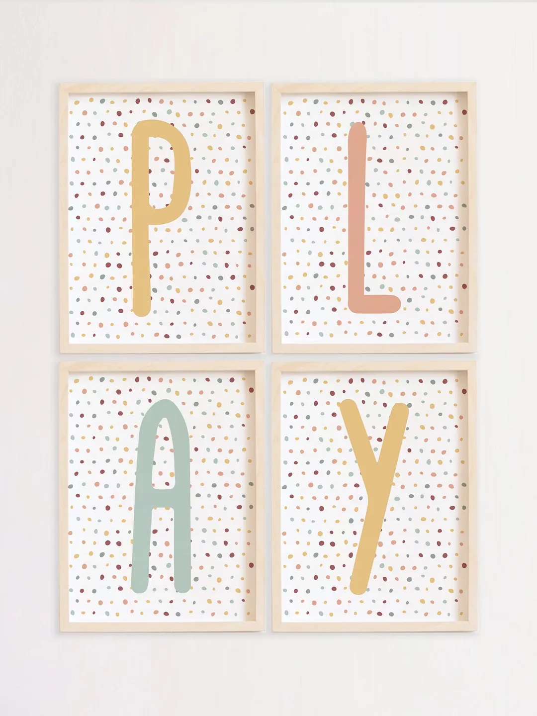 Boho Alphabet Playroom Wall Decor Play Read Motivational Sign Printable ...