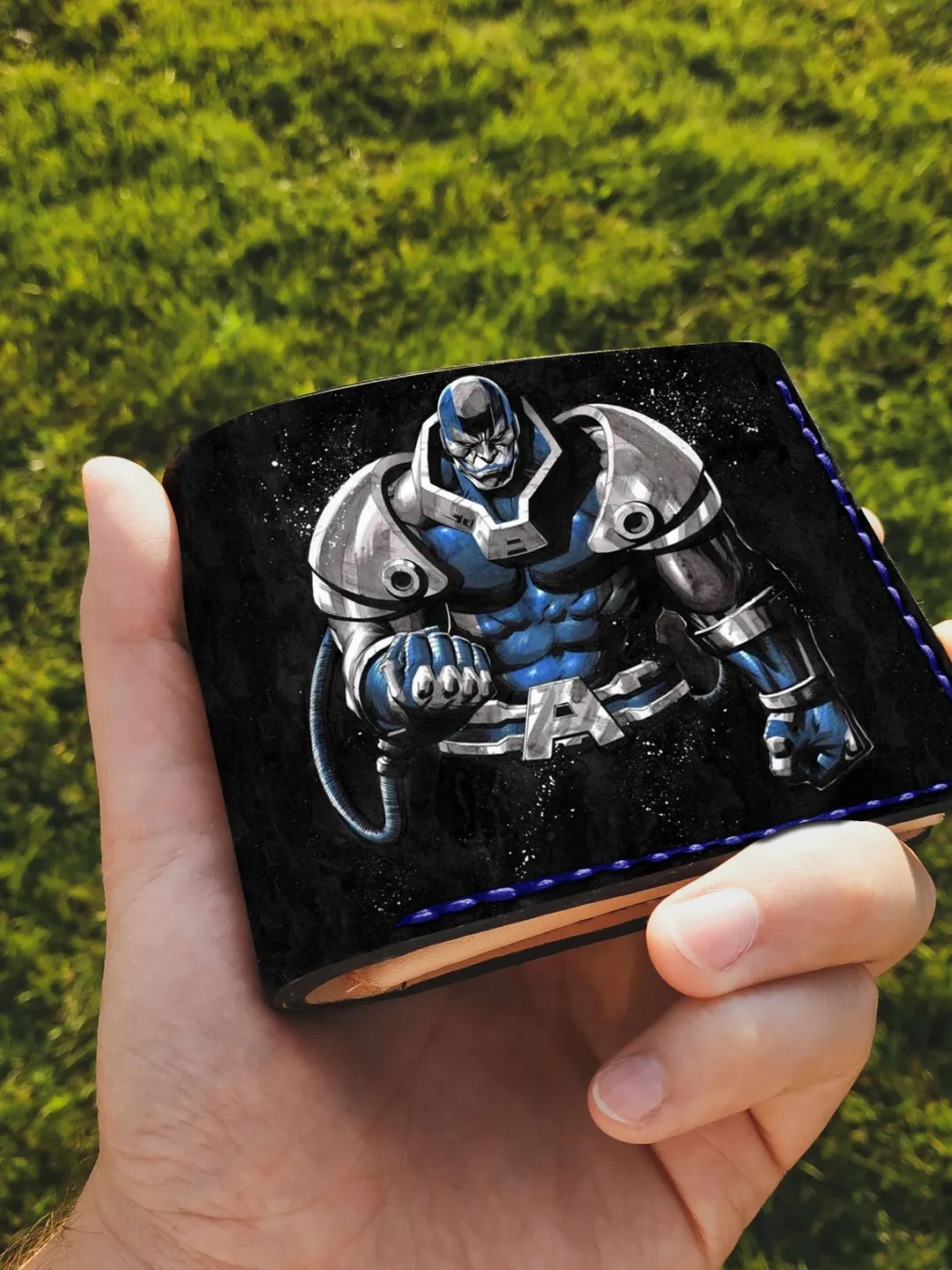 Apocalypse Wallet, Custom Leather Mens Embossed wallet, Marvel Wallet ...