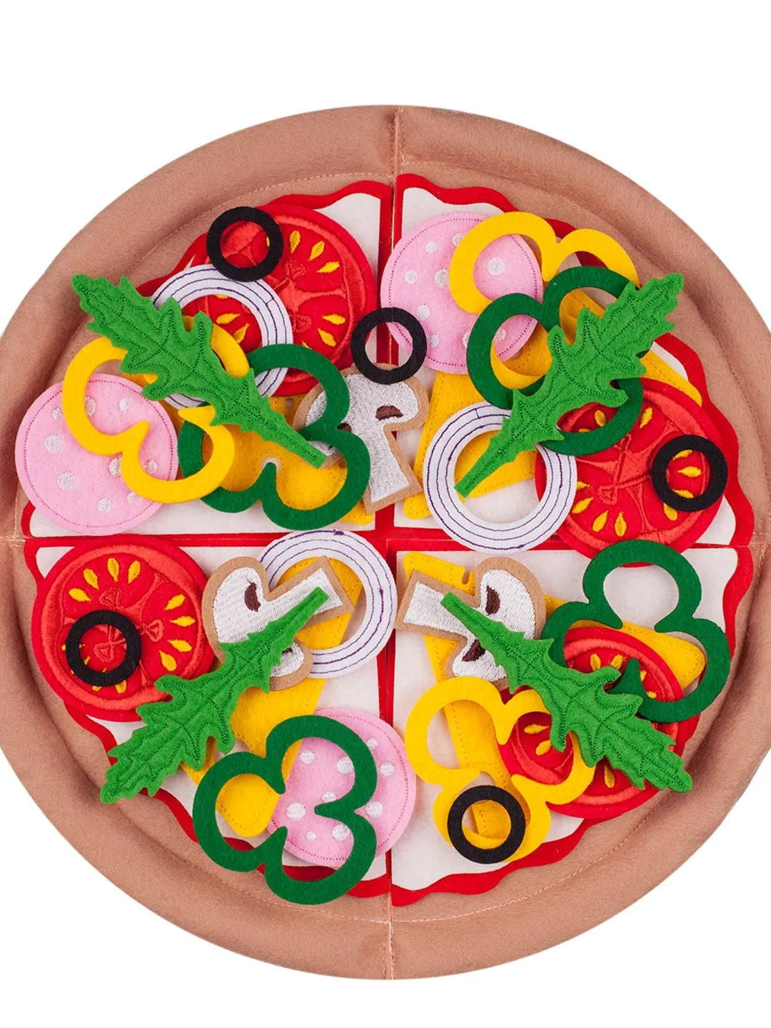 Felt Pizza set,Felt kitchen toys,Kitchen toys for kids,Felt food set ...