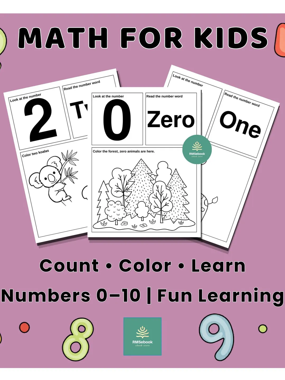 Preschool Math Worksheets | Numbers 0–10 Coloring & Counting Activities ...