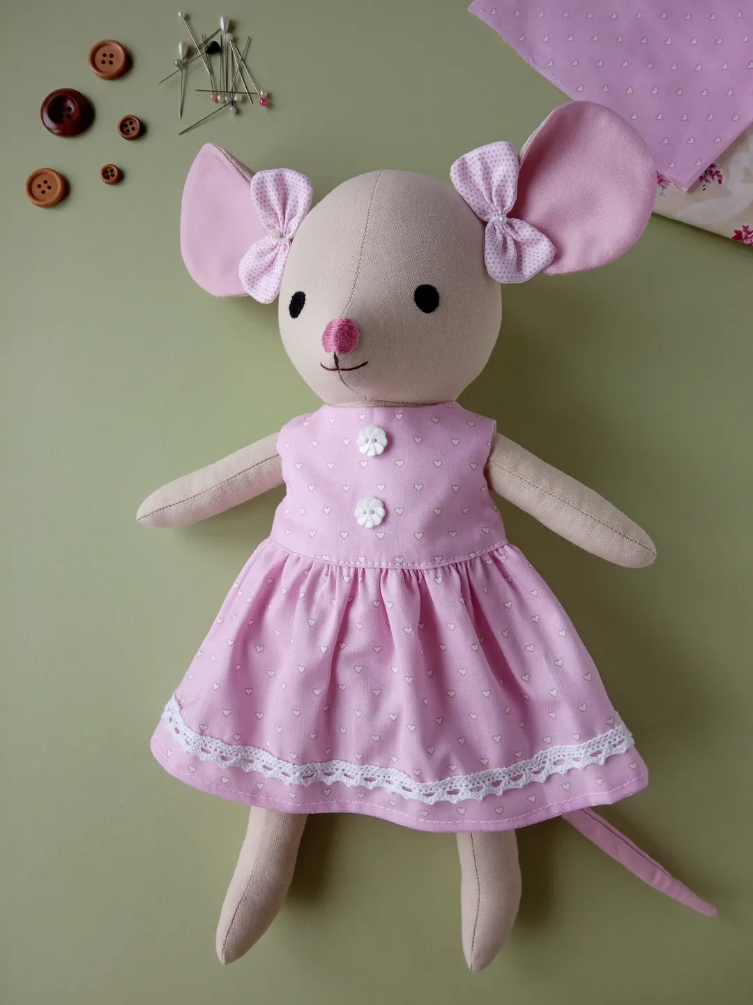 Mouse Doll Sewing Pattern (With Clothes) Instant Digital Download