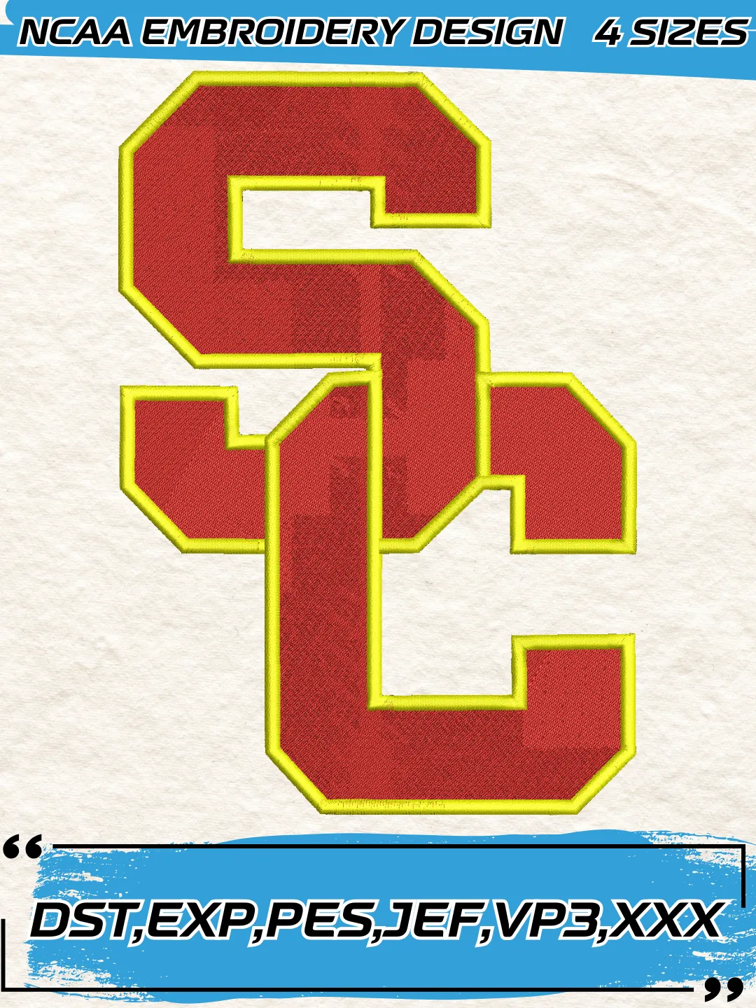 USC Trojans Logos Embroidery Design Files, NCAA Logos Embroidery ...