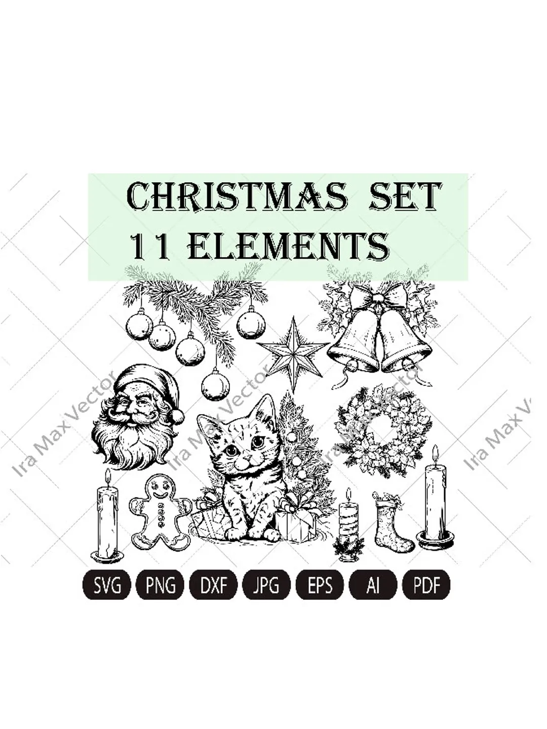 CHRISTMAS SVG Bundle, CHRISTMAS Clipart, Christmas cut files,Christmas ...