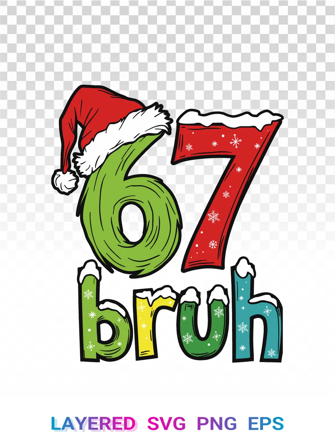 67 Grinch Christmas SVG, Six Seven Meme PNG, Gen Z Holiday