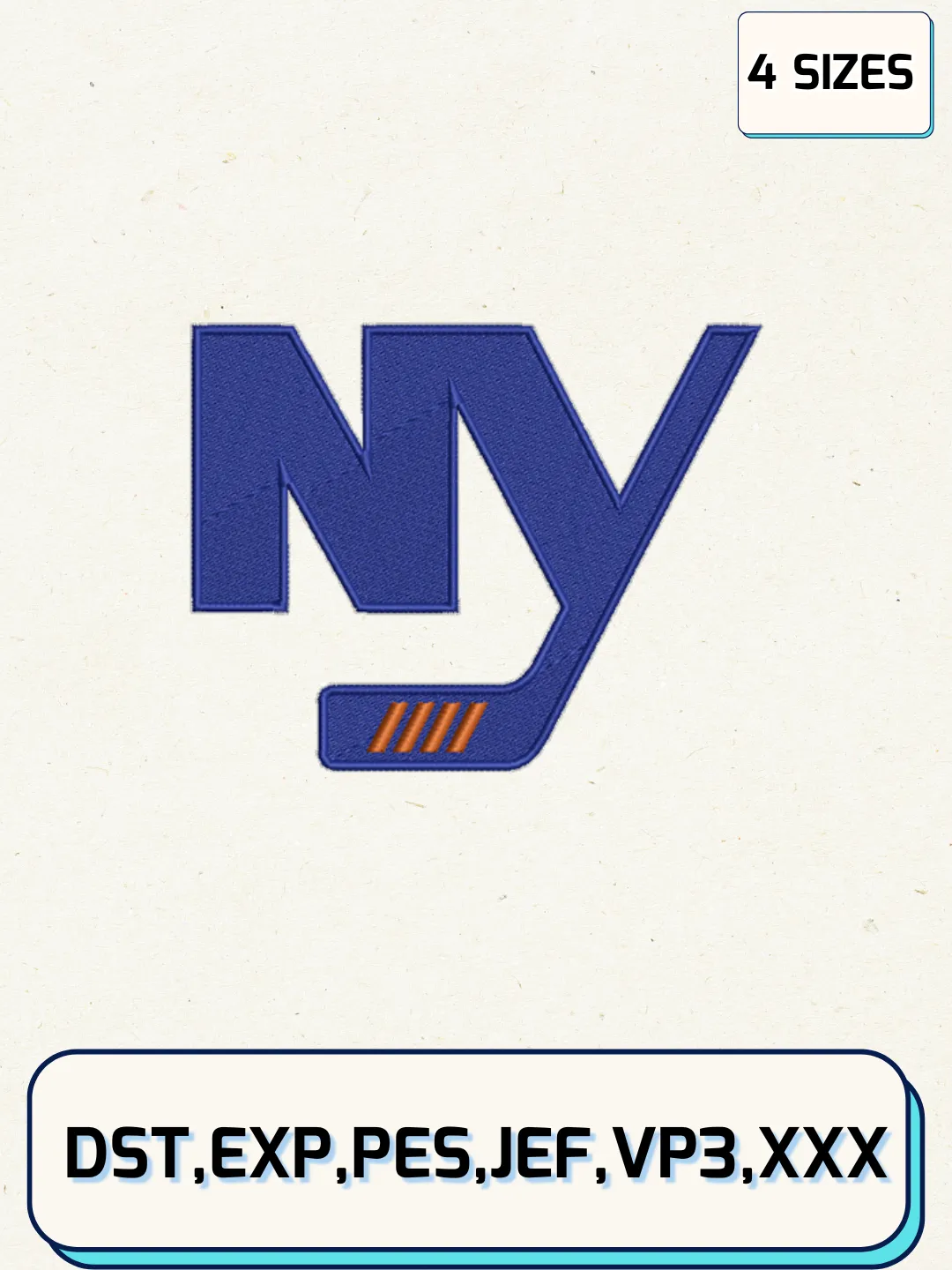 New York Islanders Alternate Logos Embroidery Design Files, NHL Logos ...