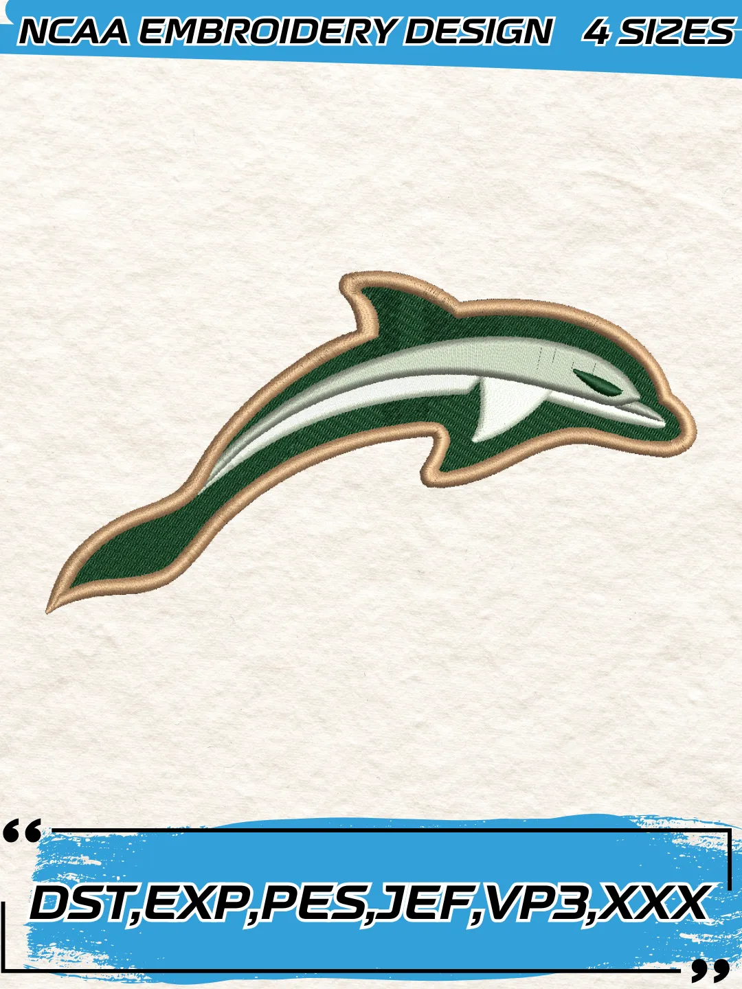 Jacksonville Dolphins Logo Embroidery Design,NCAA Logo Embroidery ...
