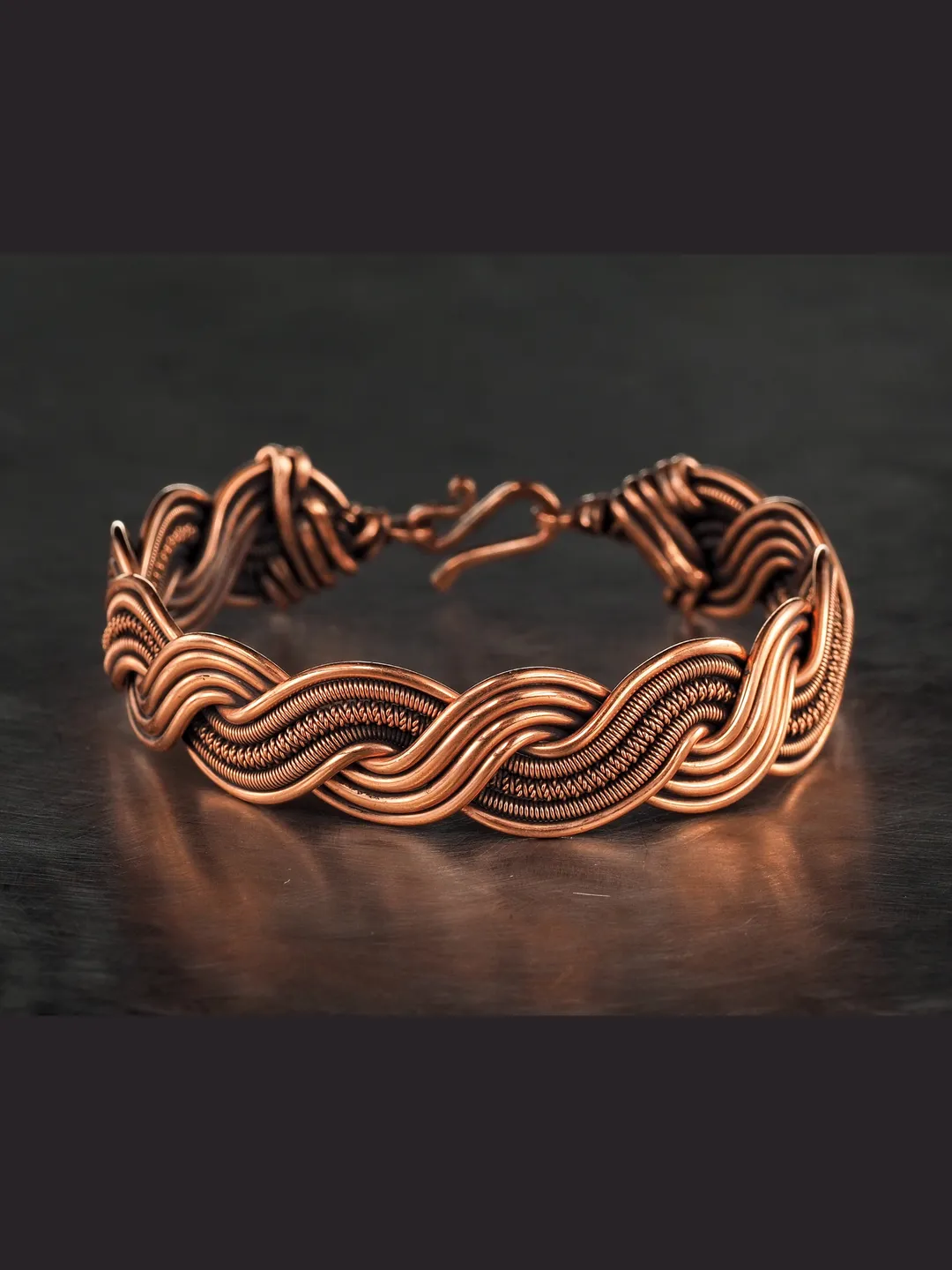 Copper wire wrapped Amethyst bracelet for woman, Statement flower ...
