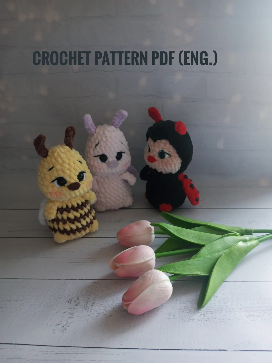 Crochet pattern 3 in 1 Insects amigurumi PDF tutorial, Plush pattern 3 ...