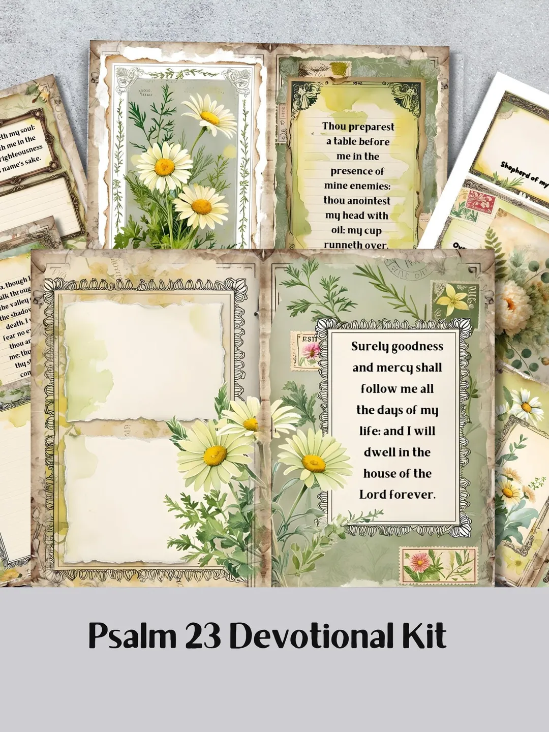 Psalm 23 Devotional Kit | Printable Bible Journaling Pages | Digital ...