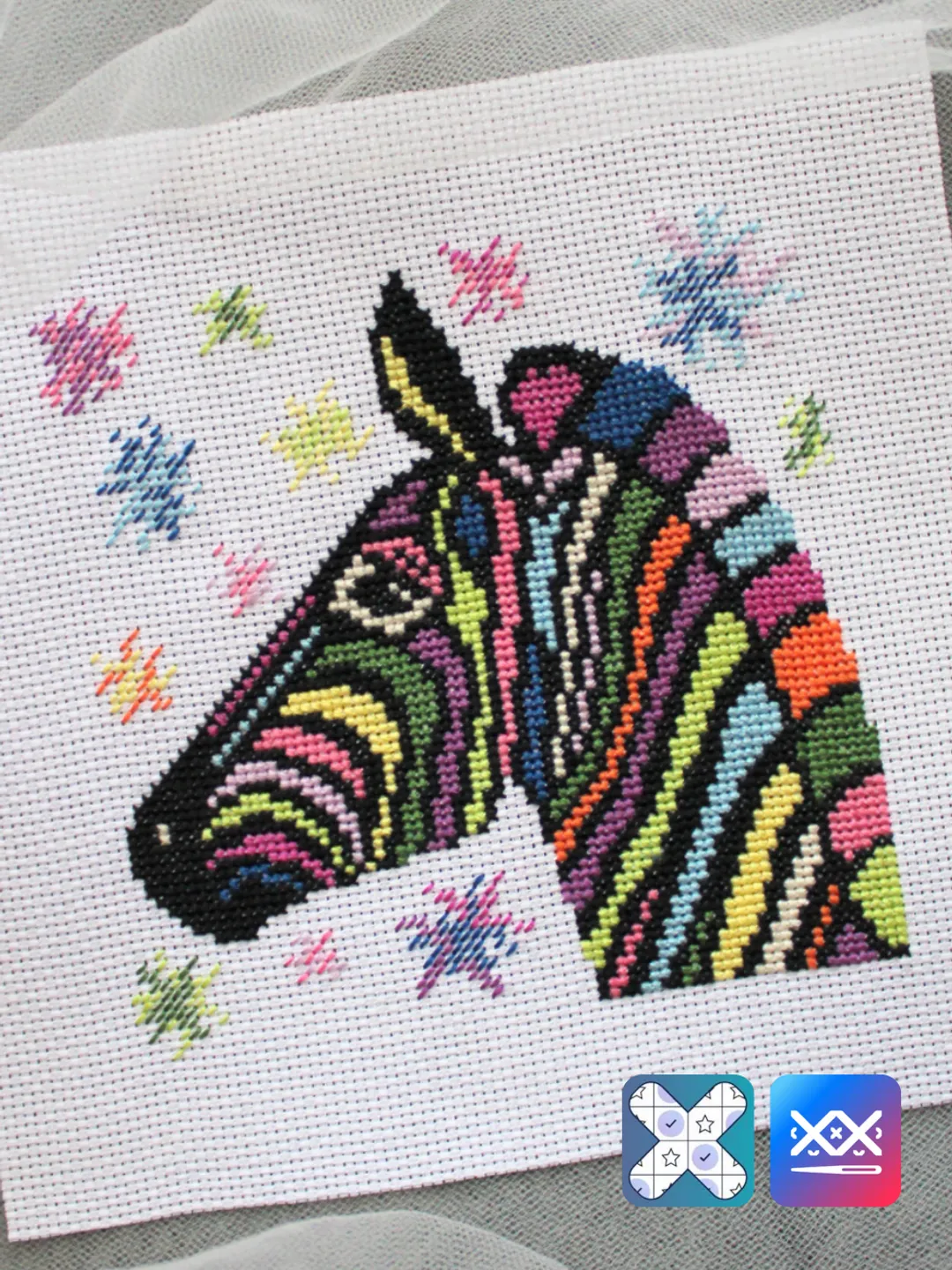 Cross stitch pattern Turtle, easy cross stitch chart for beginners