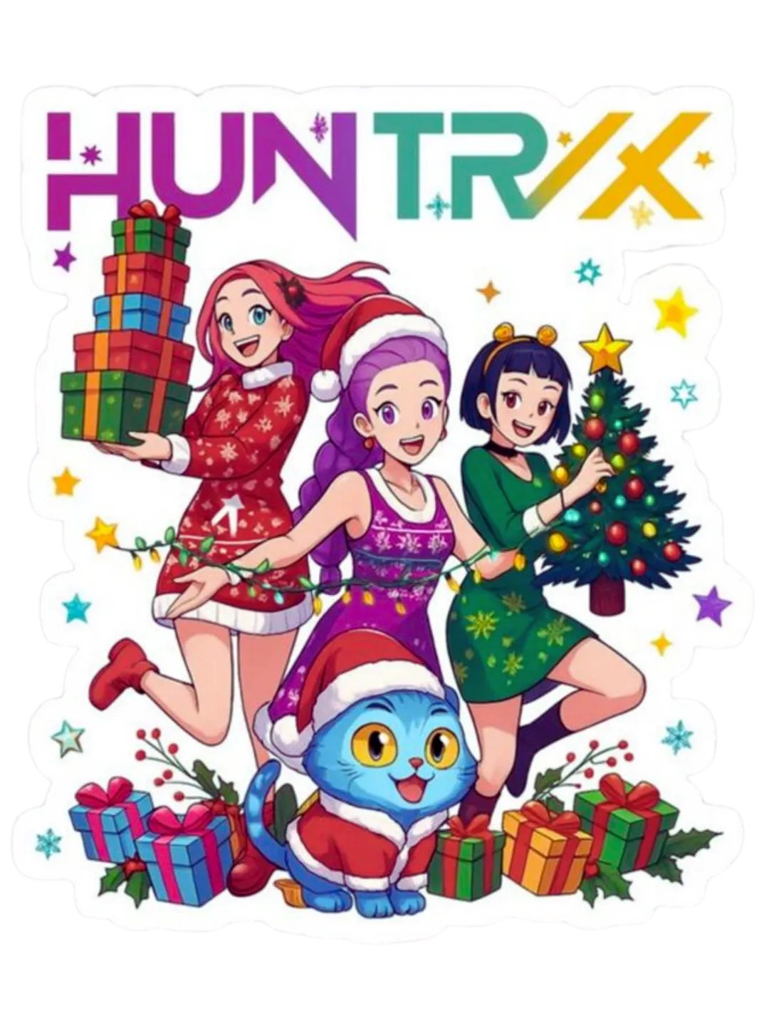 Kpop Demon Hunters SVG PNG, Huntrix Logo Layered Clipart