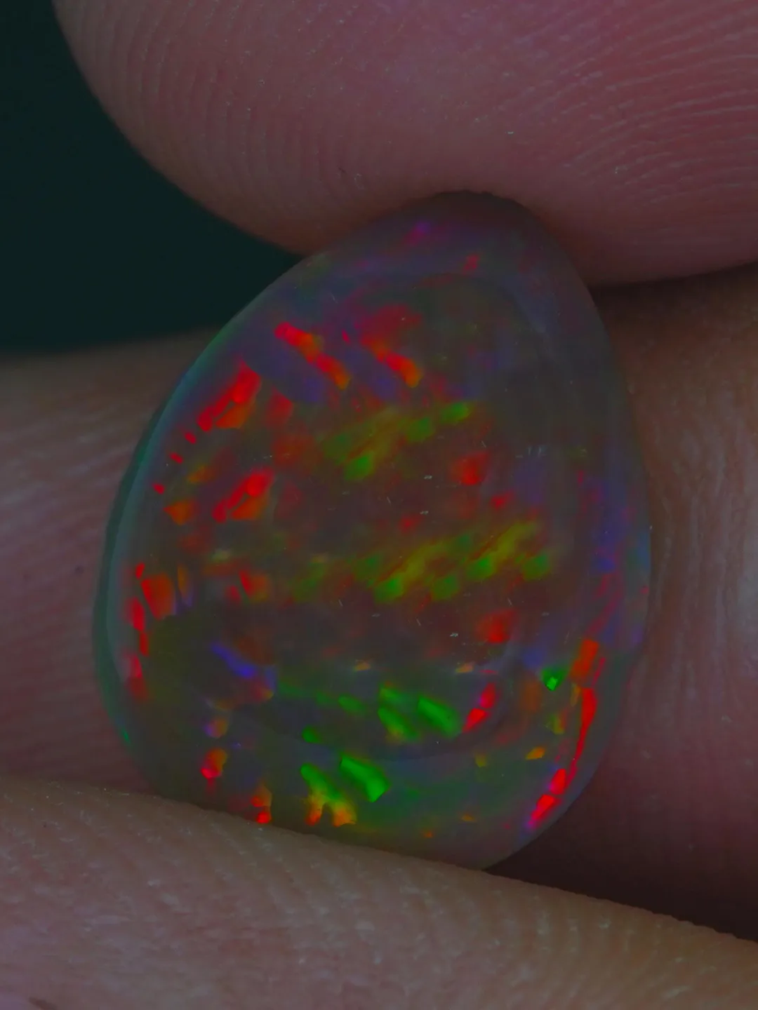 4.00 CT Top Fire Multi Flashy ! Orange Fire Opal Cabochon 100% Natural ...