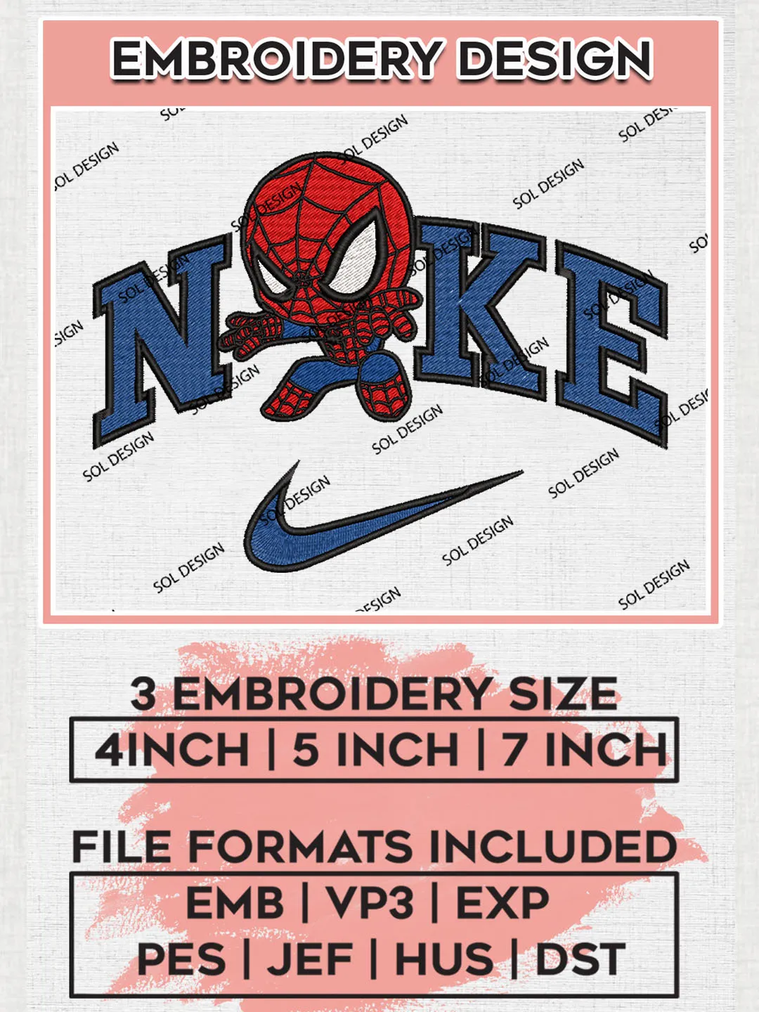 Ni.kee Funny Spiderman Shooting Embroidery Designs, Spiderman ...