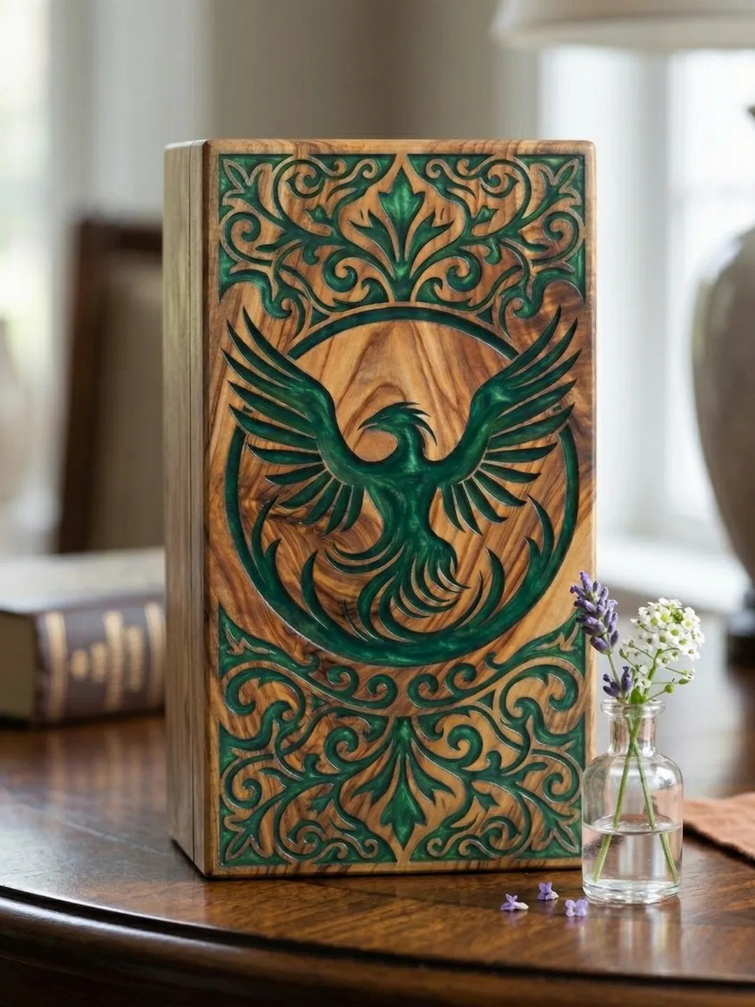 Handmade Rosewood Cremation Urn for Ashes | Personalized Memorial ...