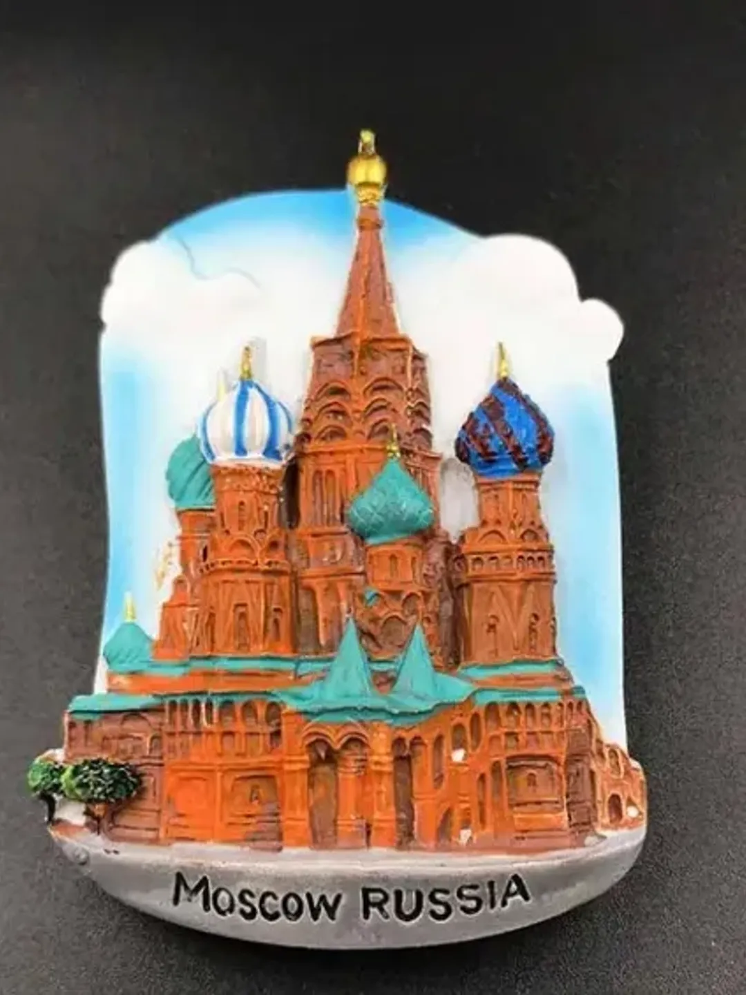 3D Resin magnetic fridge stickers, tourist souvenirs (Moscow-Russia).