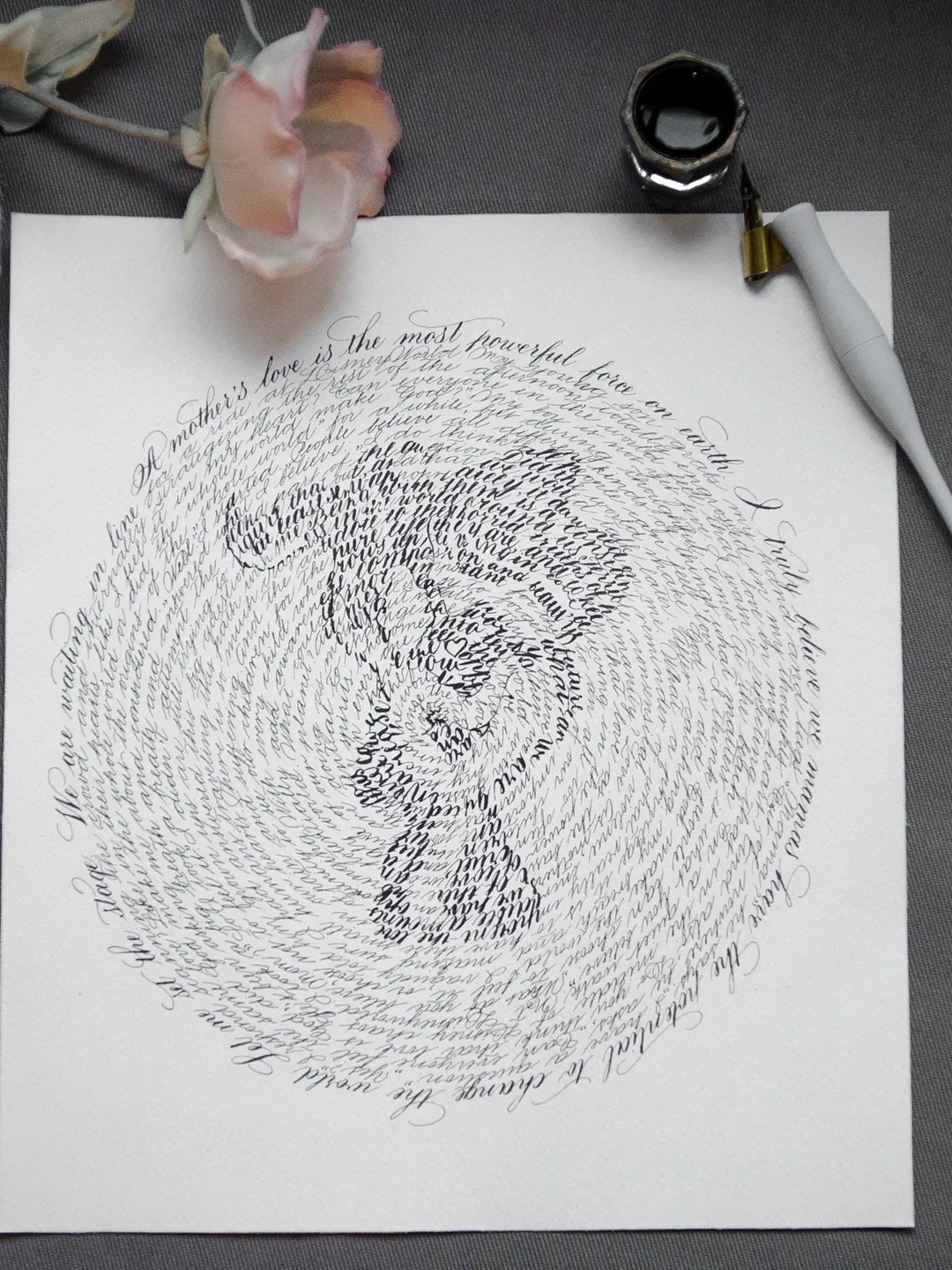 Original Calligraphy artwork, Calligraphy portrait, Calligraphy art ...