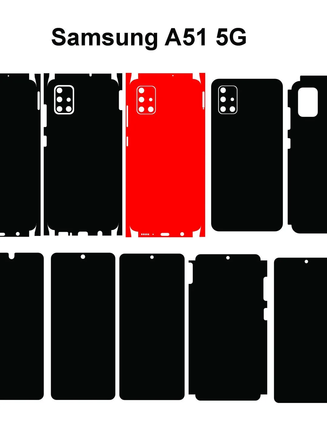 Samsung Galaxy A51 5g Skin Vector Template Cut Files Svg Dxf Png