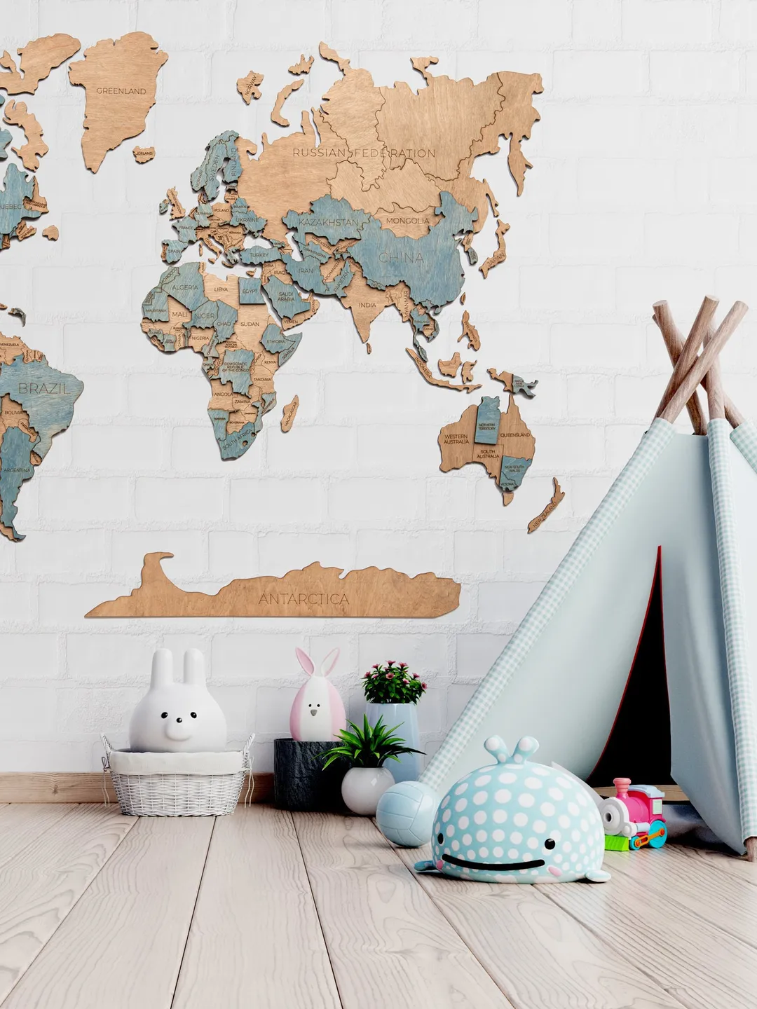 Wooden World Map, Wood World Map, 3d world map, wood wall map, wall map ...