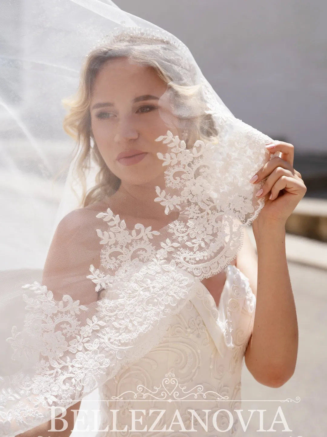 Lace Long Veil/Royal wedding veil/Cathedral Bridal Veil/One Tier Veil ...