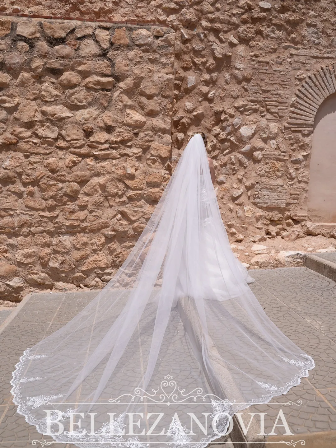 Cathedral Length Wedding Veil with drawing, Long Veil train, Bridal ...