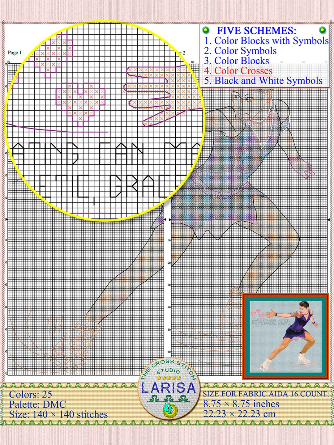 Figure Skating Cross Stitch Pattern | Figure Skater