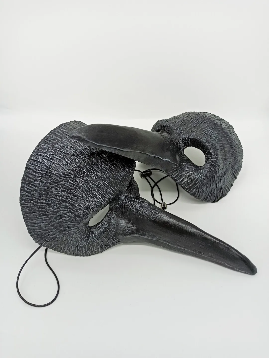 Raven cosplay masks. Crow skull face mask to halloween costume. Black ...