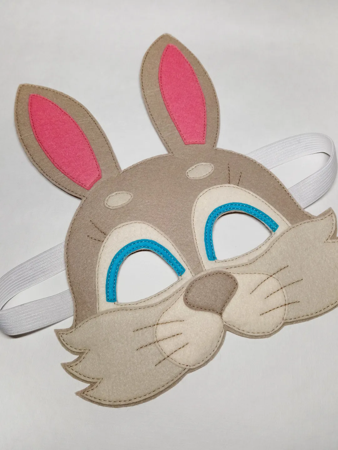 Bunny halloween mask, kids mask for rabbit costume, rabbit felt mask ...